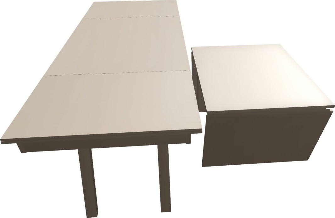 Combined table and dining table (kitchen) MDF, Coating: Laminated ...