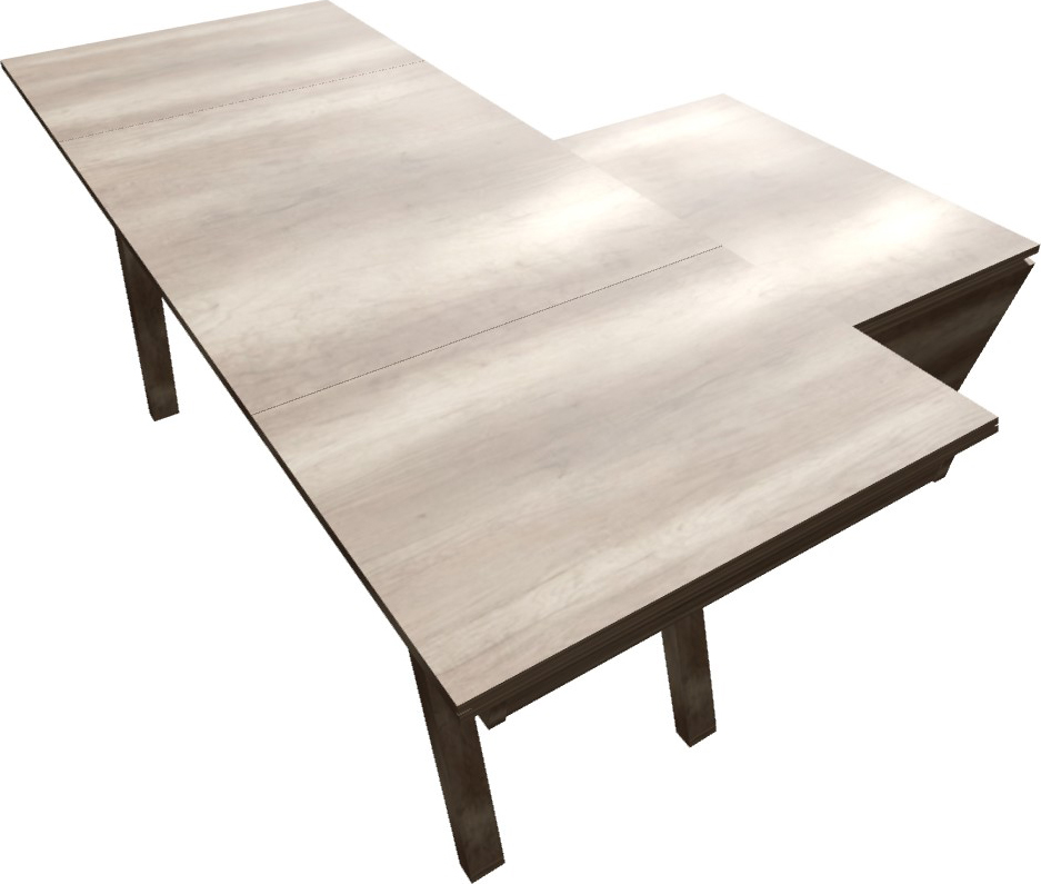 Combined table and dining table (kitchen) Chipboard, Coating: Laminated ...