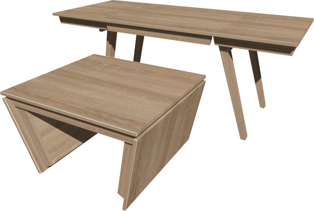 Combined table and dining table (kitchen) Chipboard, Coating: Laminated ...